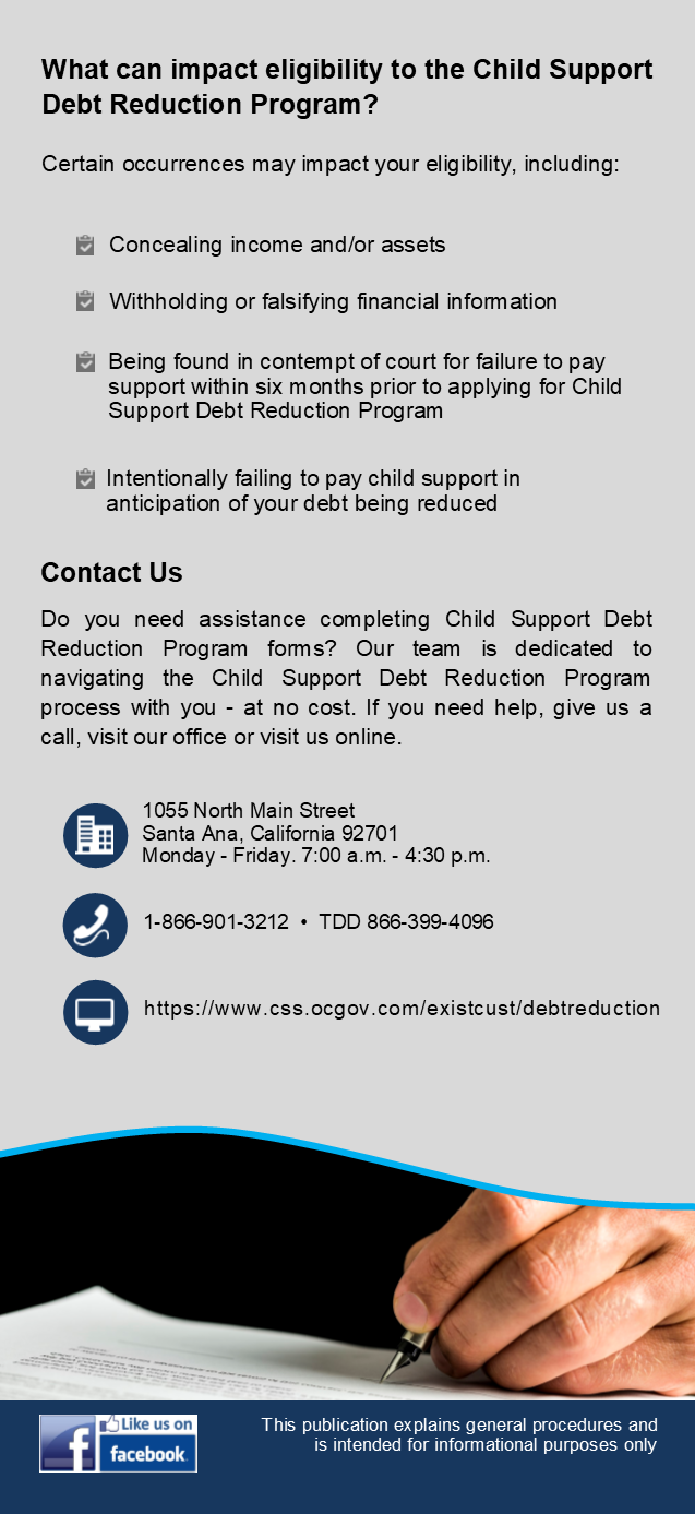 Child Support Debt Reduction Program | Orange County Child Support Services